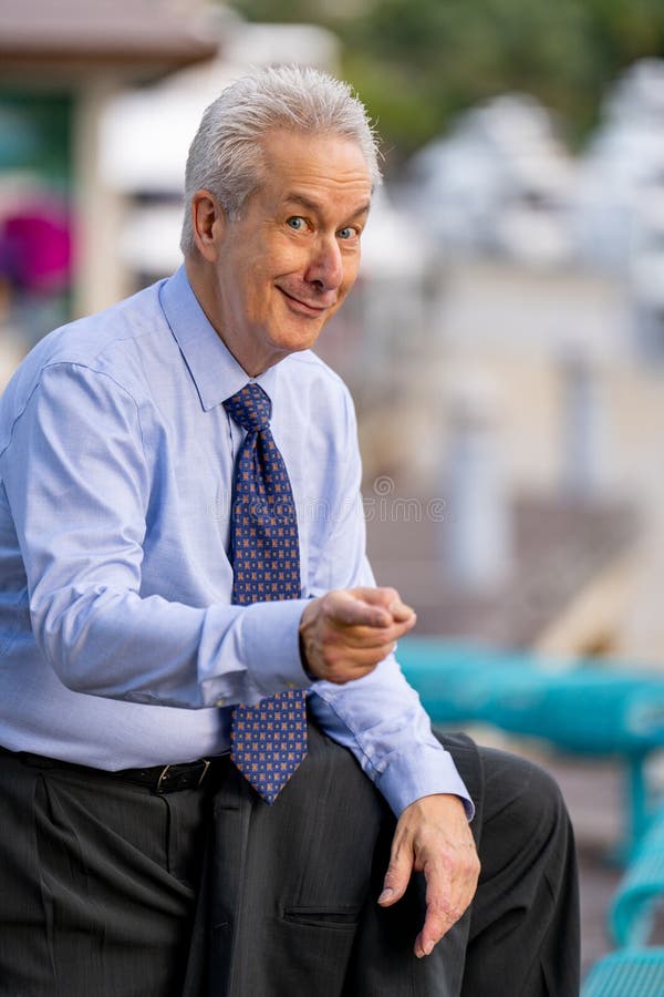 Smiling Businessman Pointing Finger at Camera Stock Photo - Image of ...
