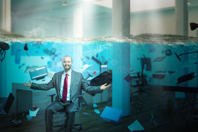 Flooded office blocks stock image. Image of warming, background - 6985003