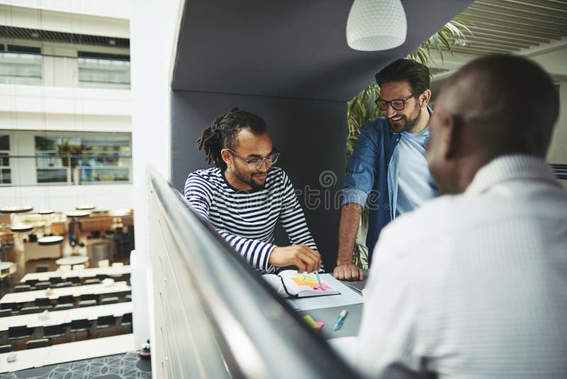 Diverse Designers about Work in an Office Meeting Pod Stock Photo ...