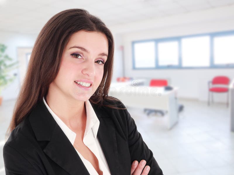 Portrait of a Smiling Businesswoman Stock Photo - Image of girl ...