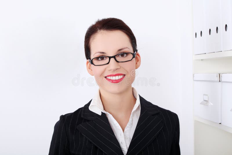 Smiling businesswoman stock photo. Image of looking, confident - 21992836