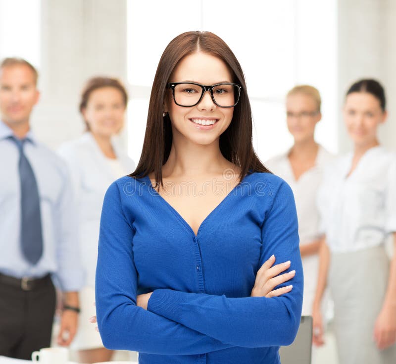Confident Businesswoman in the Office Posing Stock Photo - Image of ...