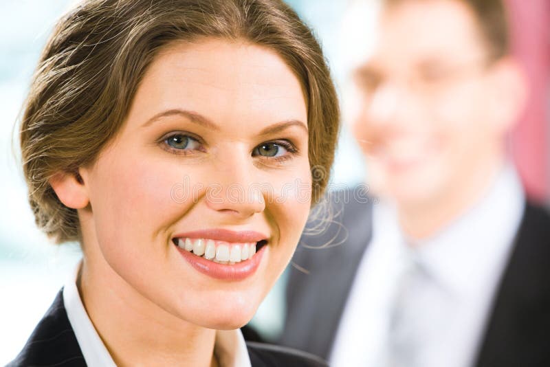 Smiling businesswoman stock photo. Image of adult, business - 4432266
