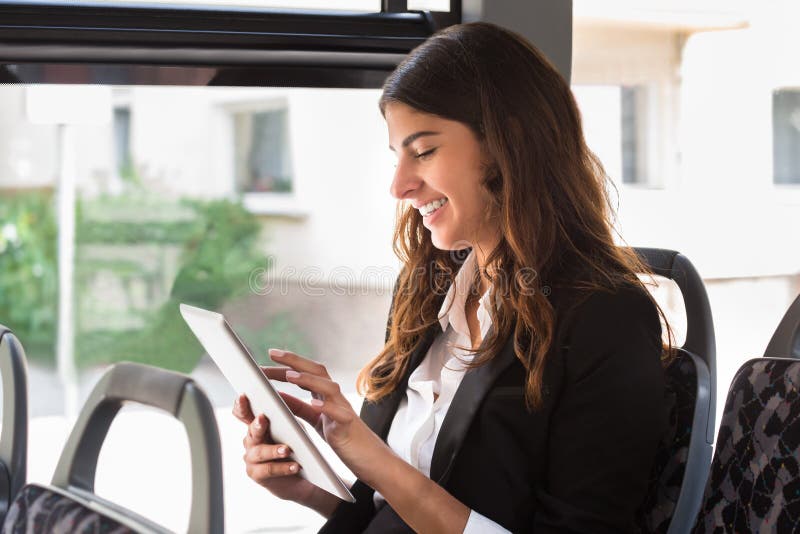Businesswoman Using Digital Tablet Stock Image - Image of manager ...