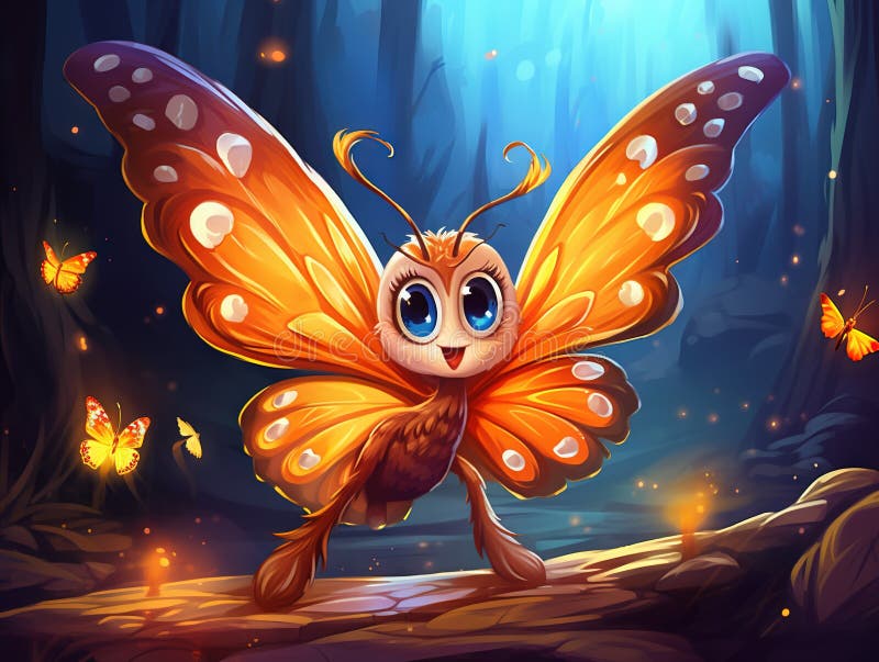 Smiling Butterfly stock illustration. Illustration of animal - 293680076