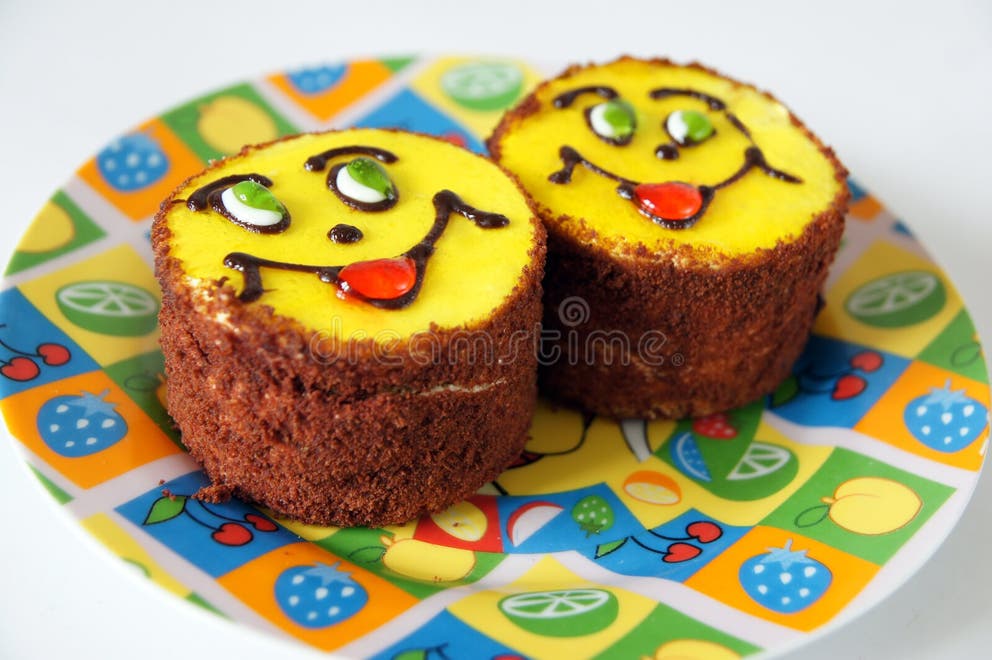 Smiling cakes. stock photo. Image of beautiful, pastry - 18277266