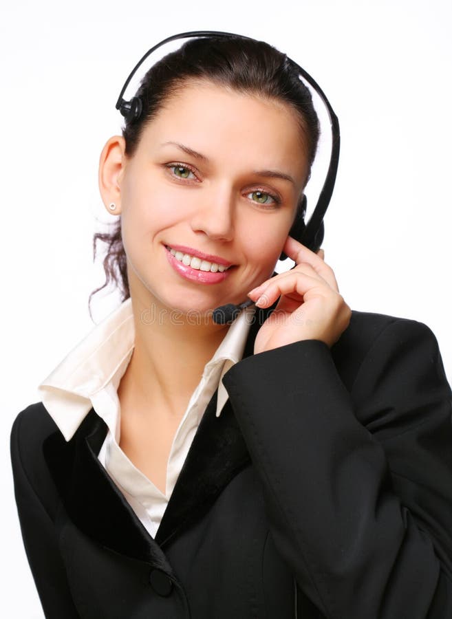 Call center operator stock photo. Image of telephone - 28394586