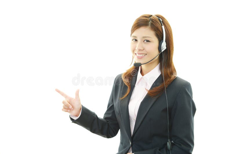 Smiling Call Center Operator Stock Image - Image of corporate, call ...
