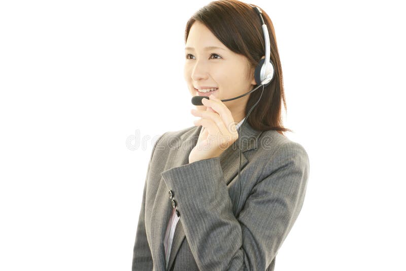 Smiling Call Center Operator Stock Image - Image of corporate, call ...