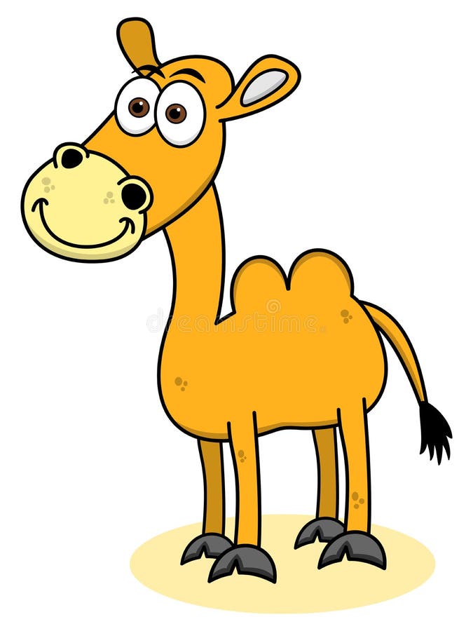 Smiling camel stock vector. Illustration of yellow, animals - 56609518