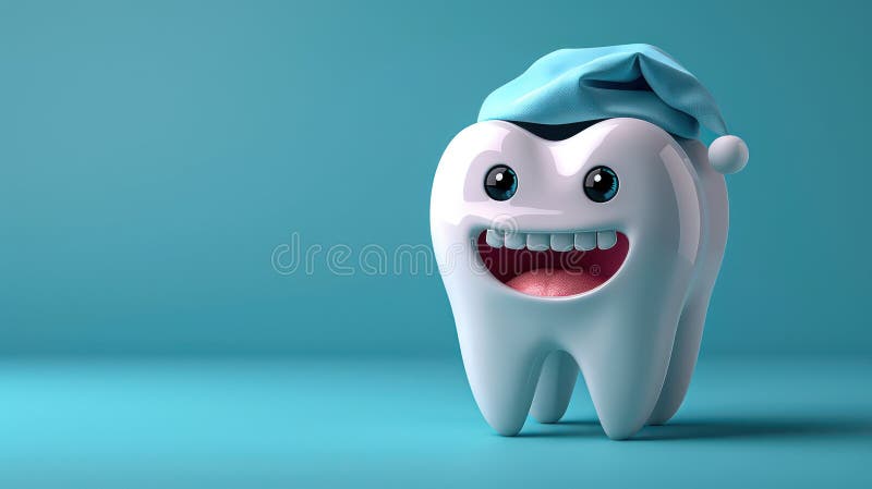 Smiling Capped Tooth, First Baby Tooth and Molar. Generative AI Stock ...