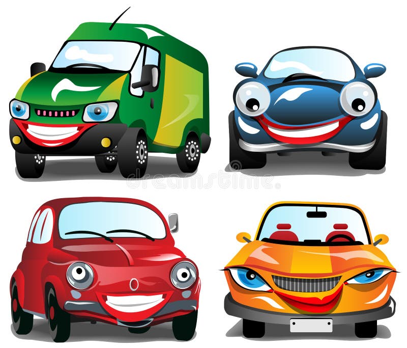 Smiling Cars stock illustration. Illustration of transport - 28647159