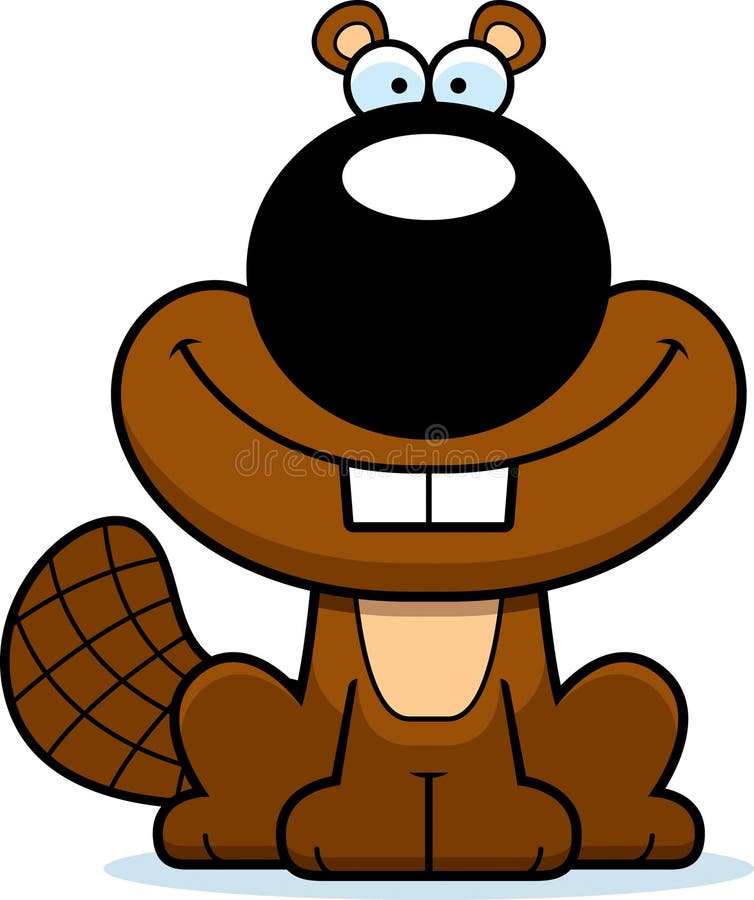 Smiling Cartoon Beaver stock vector. Illustration of cartoon - 51467382