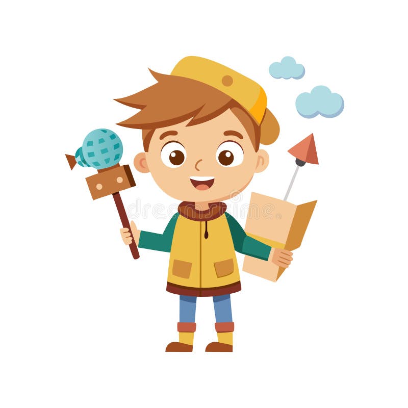 Boy Holding Tools Stock Illustrations – 3,540 Boy Holding Tools Stock ...