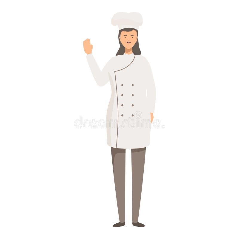 Smiling Cartoon Chef Waving Hello Stock Vector - Illustration of ...