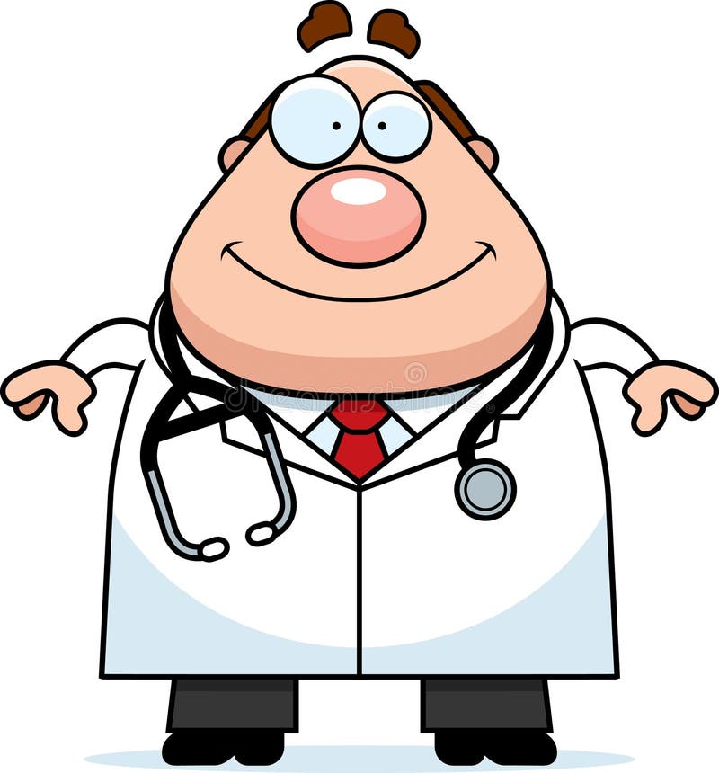 Smiling Cartoon Doctor stock vector. Illustration of cartoon - 47714159