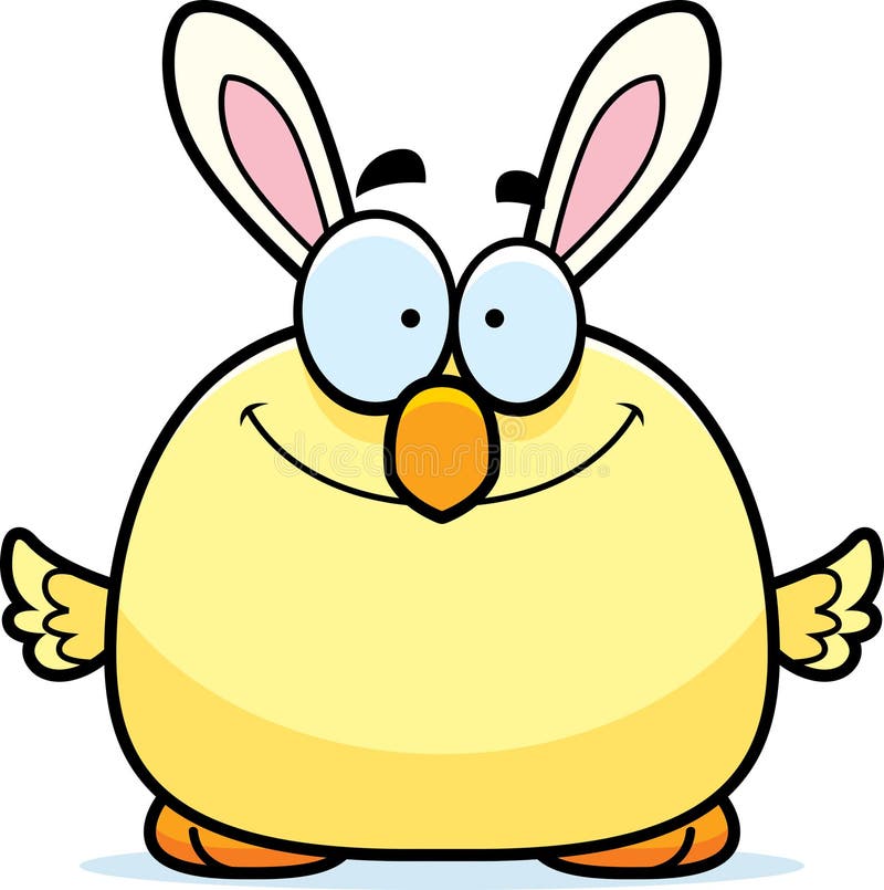 Smiling Cartoon Easter Bunny Chick Stock Vector - Illustration of chick ...