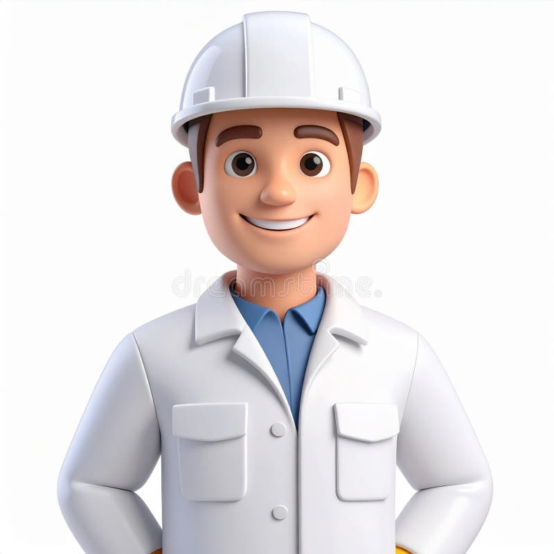 Engineer in Hard Hat with Abbreviation Stock Illustration ...