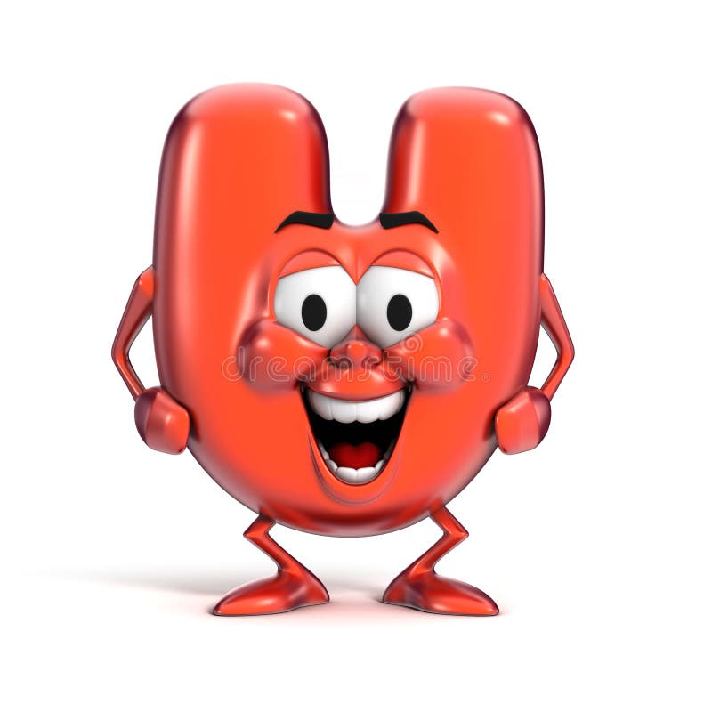 Cartoon 3d Font, 3d Rendering, Letter B Stock Illustration ...