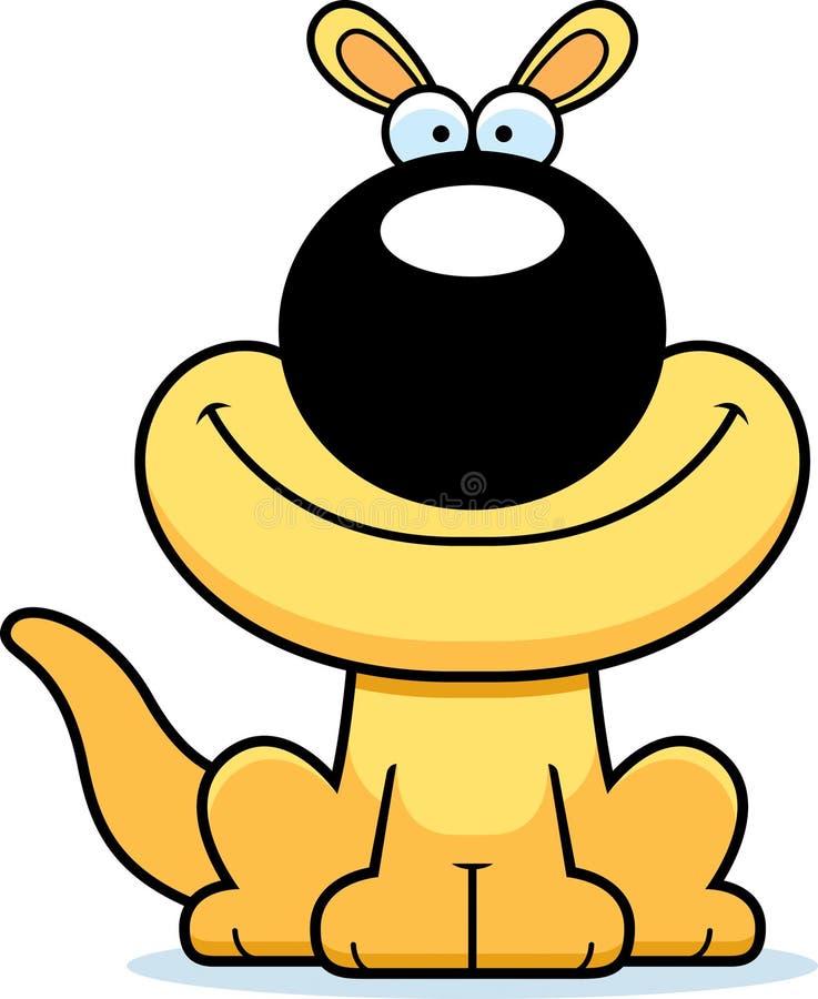 Smiling Cartoon Kangaroo stock vector. Illustration of clip - 51461302