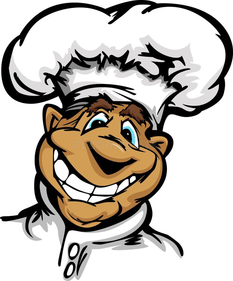 Smiling Cartoon Kitchen Chef with Hat Mascot Stock Vector ...