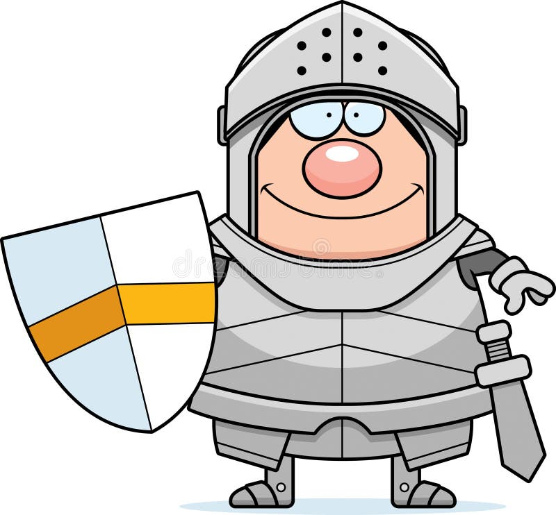 Smiling Cartoon Knight stock vector. Illustration of clipart - 47714441