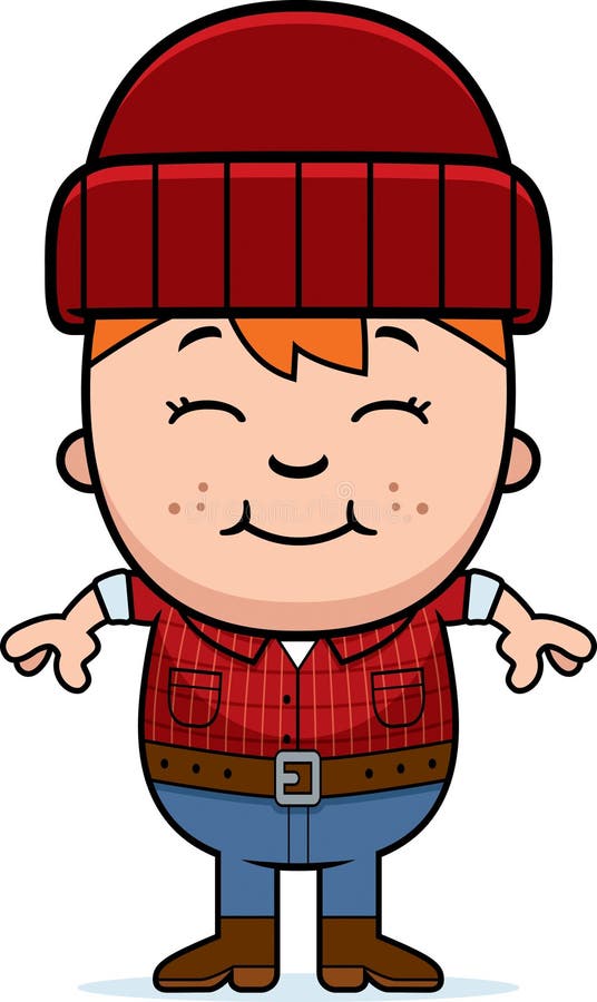 Smiling Cartoon Little Lumberjack Stock Vector - Illustration of happy ...