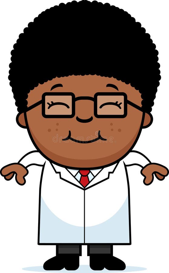 Smiling Cartoon Little Scientist Stock Vector - Illustration of little ...