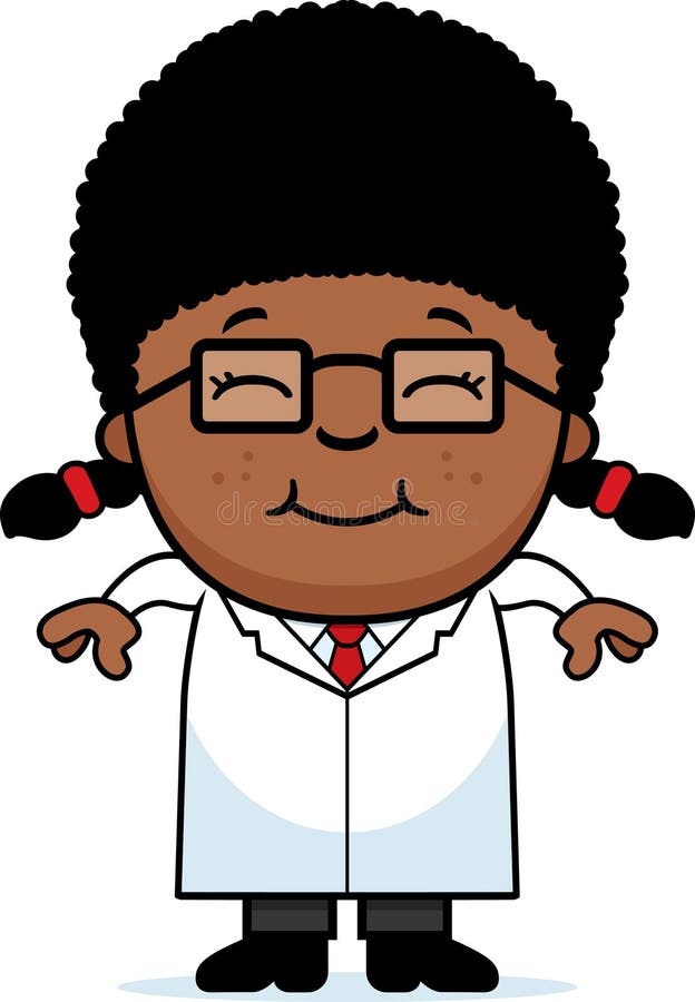 Smiling Cartoon Little Scientist Stock Vector - Illustration of little ...