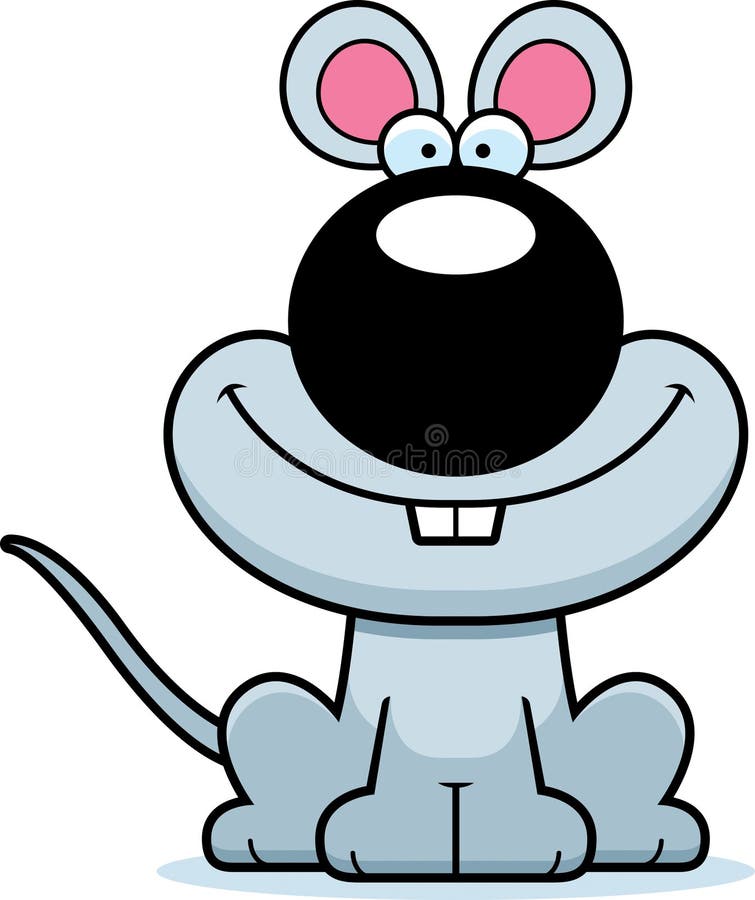 Cartoon smiling mouse stock vector. Illustration of farm - 141642803