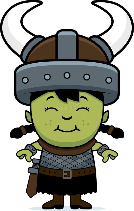 Smiling Cartoon Orc Child stock vector. Illustration of happy - 47526633