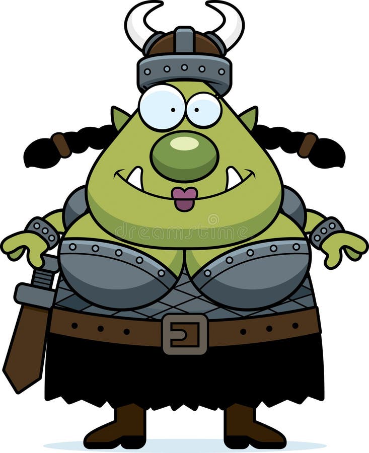 Smiling Cartoon Orc stock vector. Illustration of clipart - 47448783