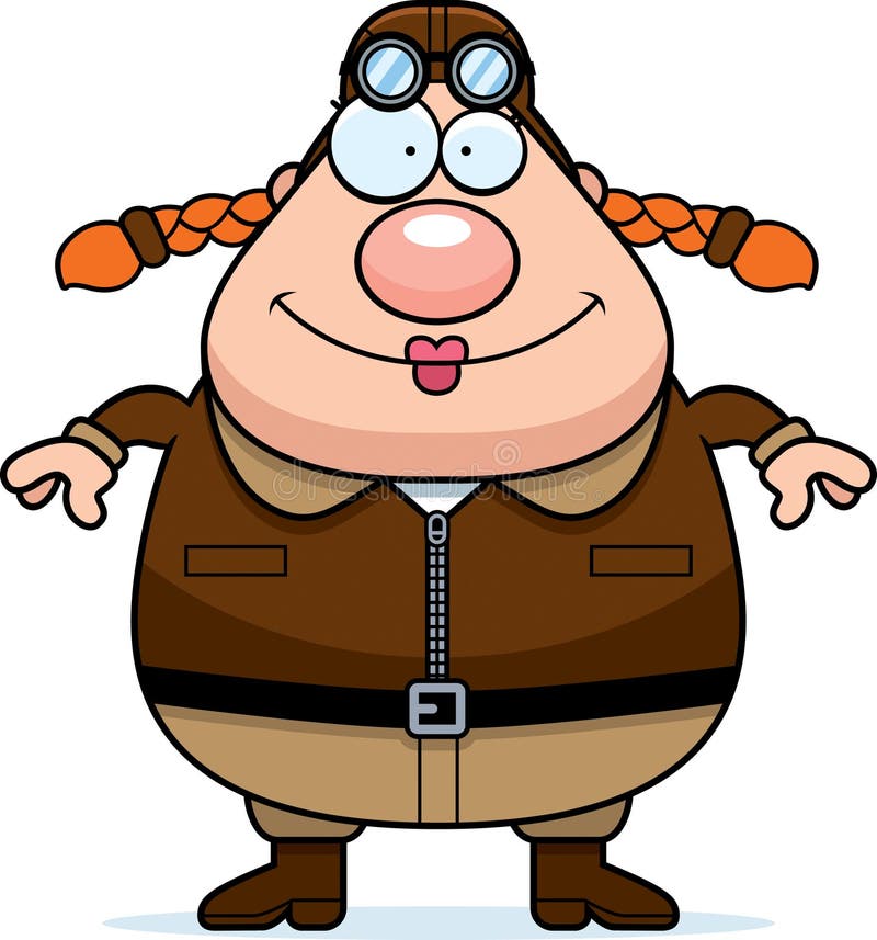 Smiling Cartoon Pilot stock vector. Illustration of bomber - 47448992