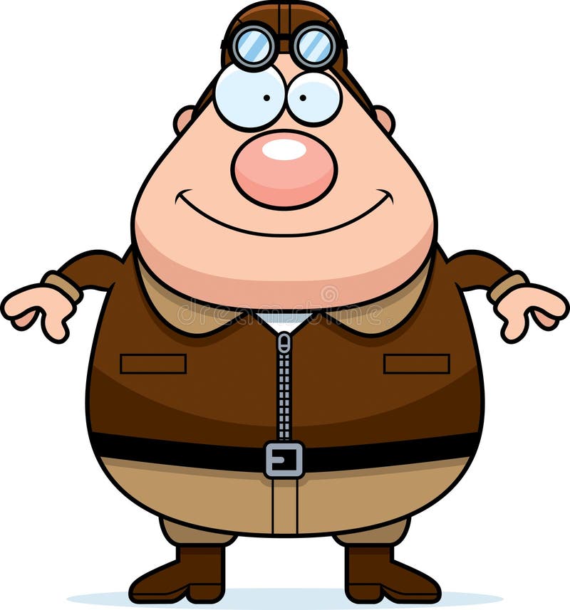 Smiling Cartoon Pilot stock vector. Illustration of person - 47714811