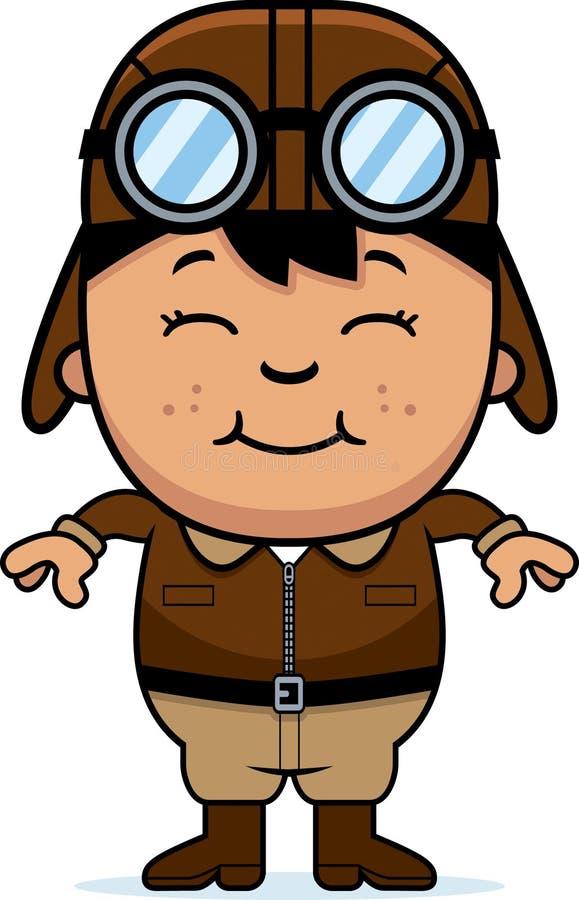 Smiling Cartoon Pilot stock vector. Illustration of child - 47526690