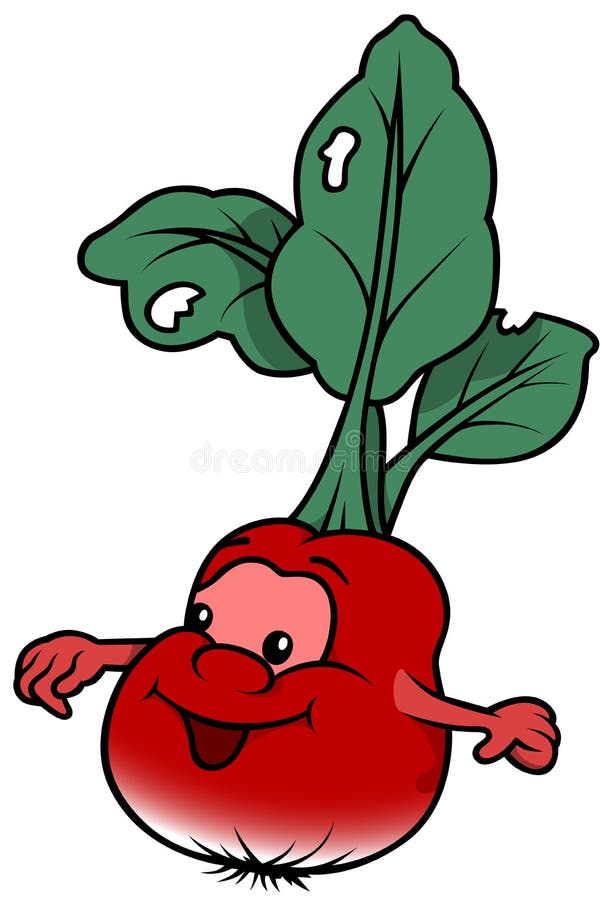 Smiling Cartoon Radish stock vector. Illustration of root - 72582167