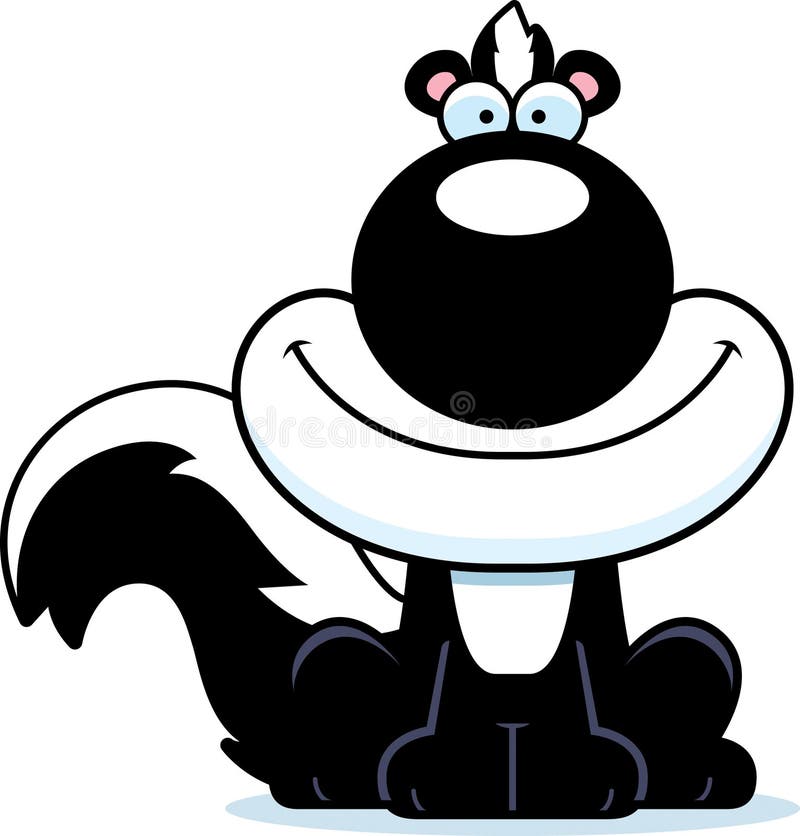 Smiling Cartoon Skunk stock vector. Illustration of clipart - 51460730