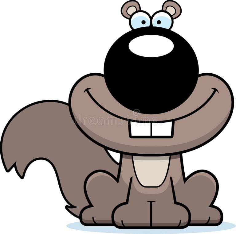 Smiling Cartoon Squirrel stock vector. Illustration of smiling - 51460763