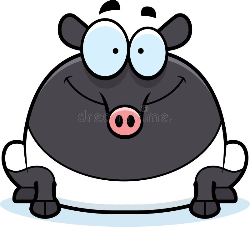 Smiling Cartoon Tapir stock vector. Illustration of animal - 47477642