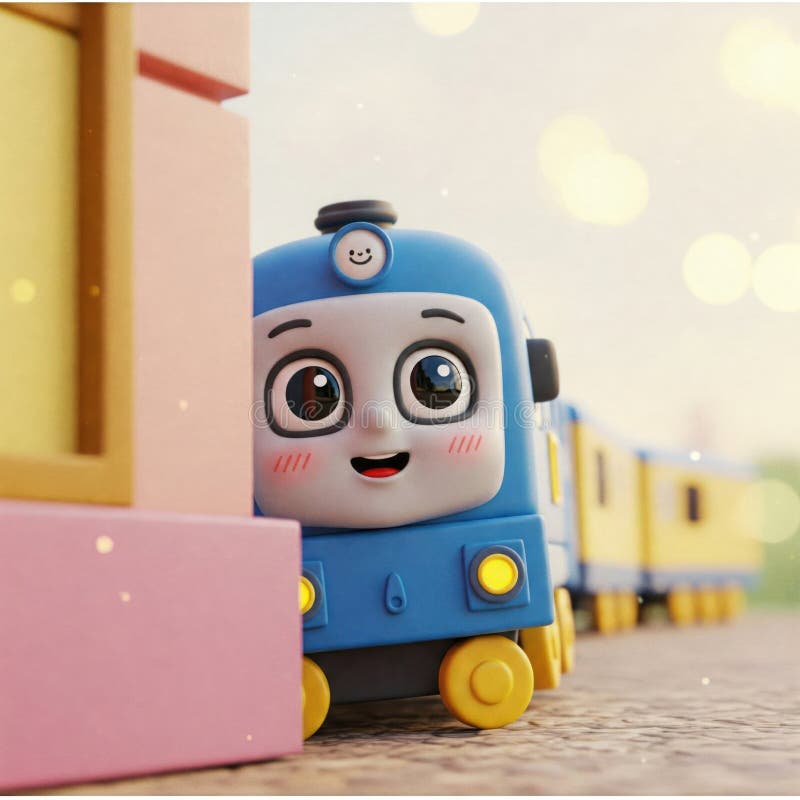 Smiling Cartoon Train Peeks Stock Photos - Free & Royalty-Free Stock ...