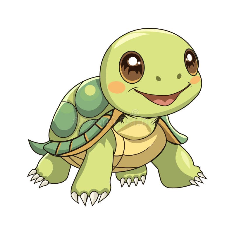 Smiling Cartoon Turtle Character Stock Vector - Illustration of ...