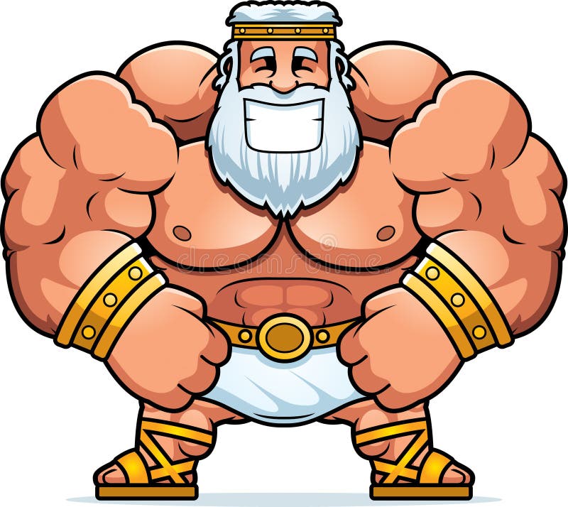 Smiling Cartoon Zeus stock vector. Illustration of armor - 51212134
