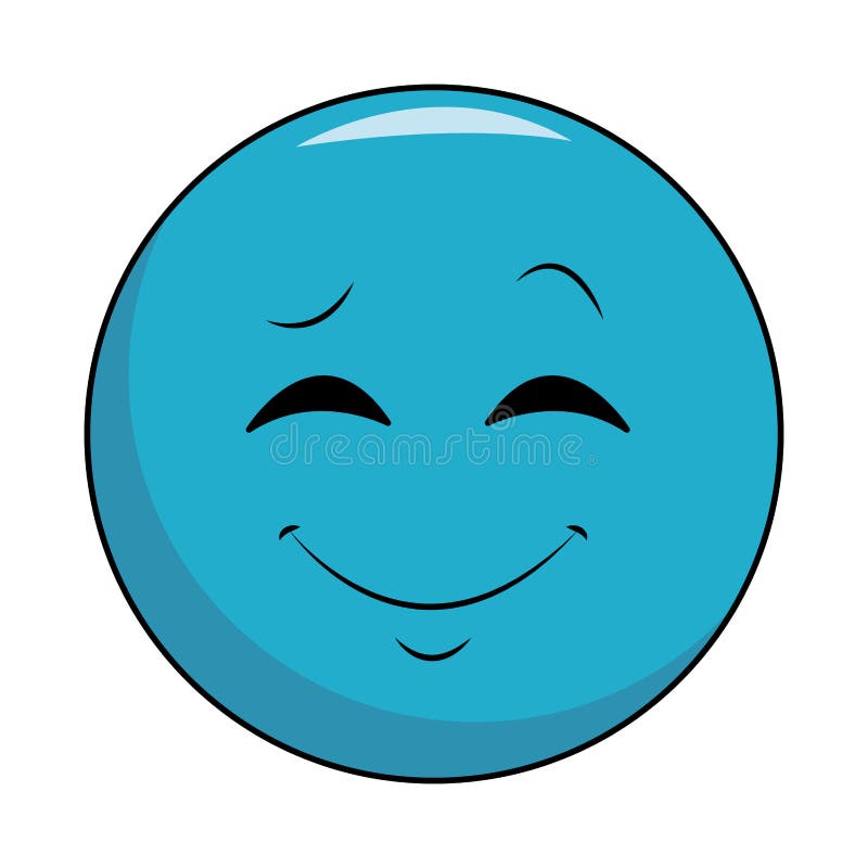 Smiling chat emoticon stock vector. Illustration of design - 126270130