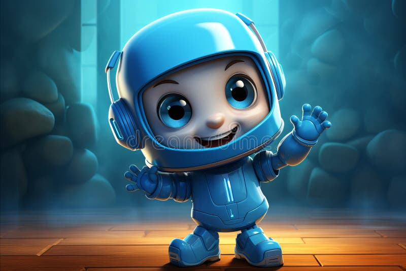 Smiling Chatbot Robot Waving Hand Character for Modern Technology and ... Smiling Chatbot Robot Waving Hand Character for Modern Technology and ...