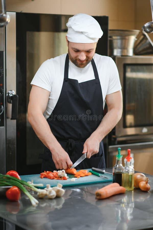 Smiling Chef in His Kitchen Stock Photo - Image of business, chef ...