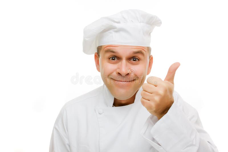 Smiling Chef Isolated on White Stock Image - Image of isolated, people ...