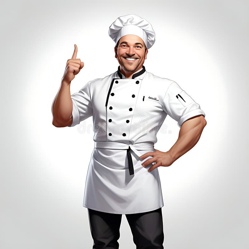 A Smiling Chef Suggests a Culinary Idea Stock Photo - Image of ...