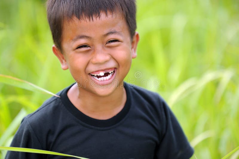 Smiling Philippine boy stock photo. Image of child, poverty - 18636068