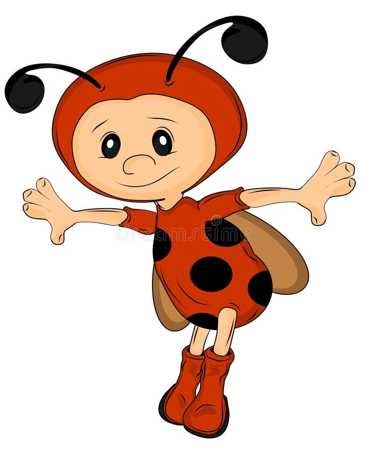 Smiling ladybug stock illustration. Illustration of antennae - 271097152