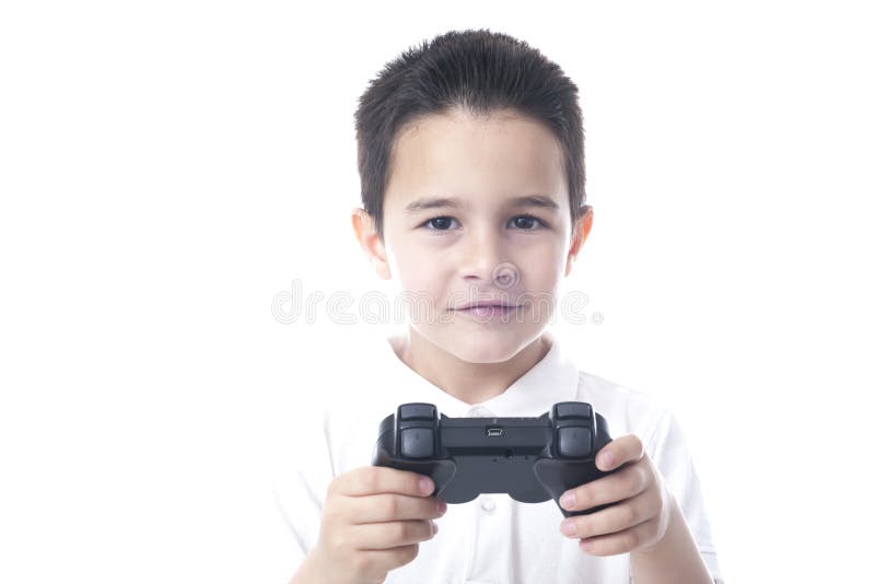 Smiling Child Game Controller Their Hands Photos - Free & Royalty-Free ...